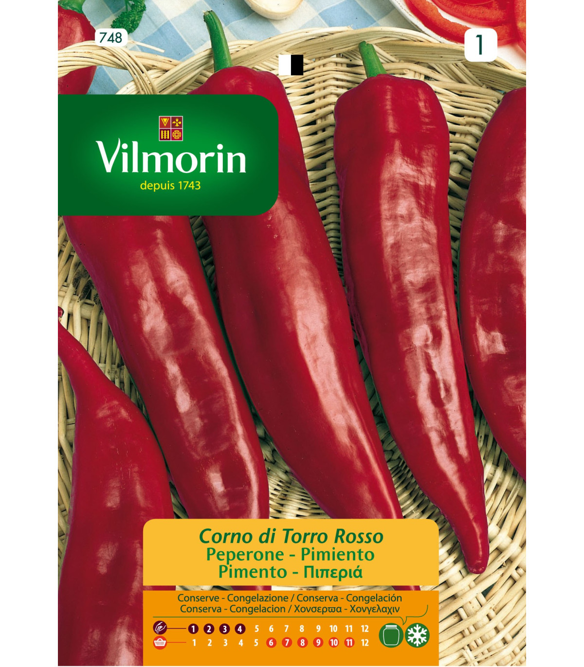 Semillas huerta y aromáticas VILMORIN SEMILLAS PIMIENTO CORNO DI TORO ...